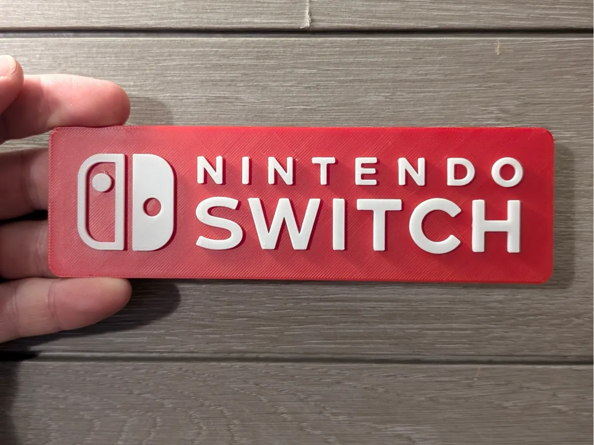 Nintendo Switch logo hanging sign plaque - Free 3D Print Model - MakerWorld