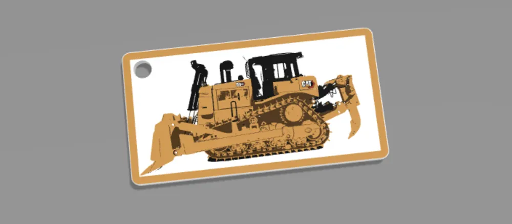 CAT D8GC DOZER KEYCHAIN - Free 3D Print Model - MakerWorld