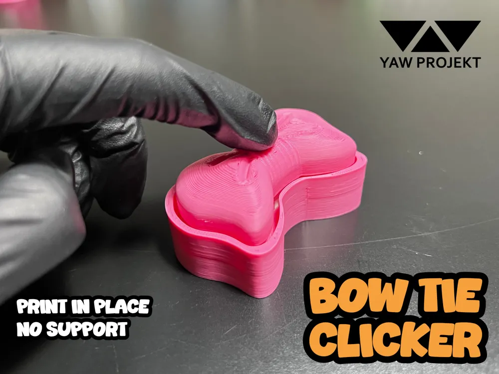 Bow Tie Clicker Fidget - Free 3D Print Model - MakerWorld