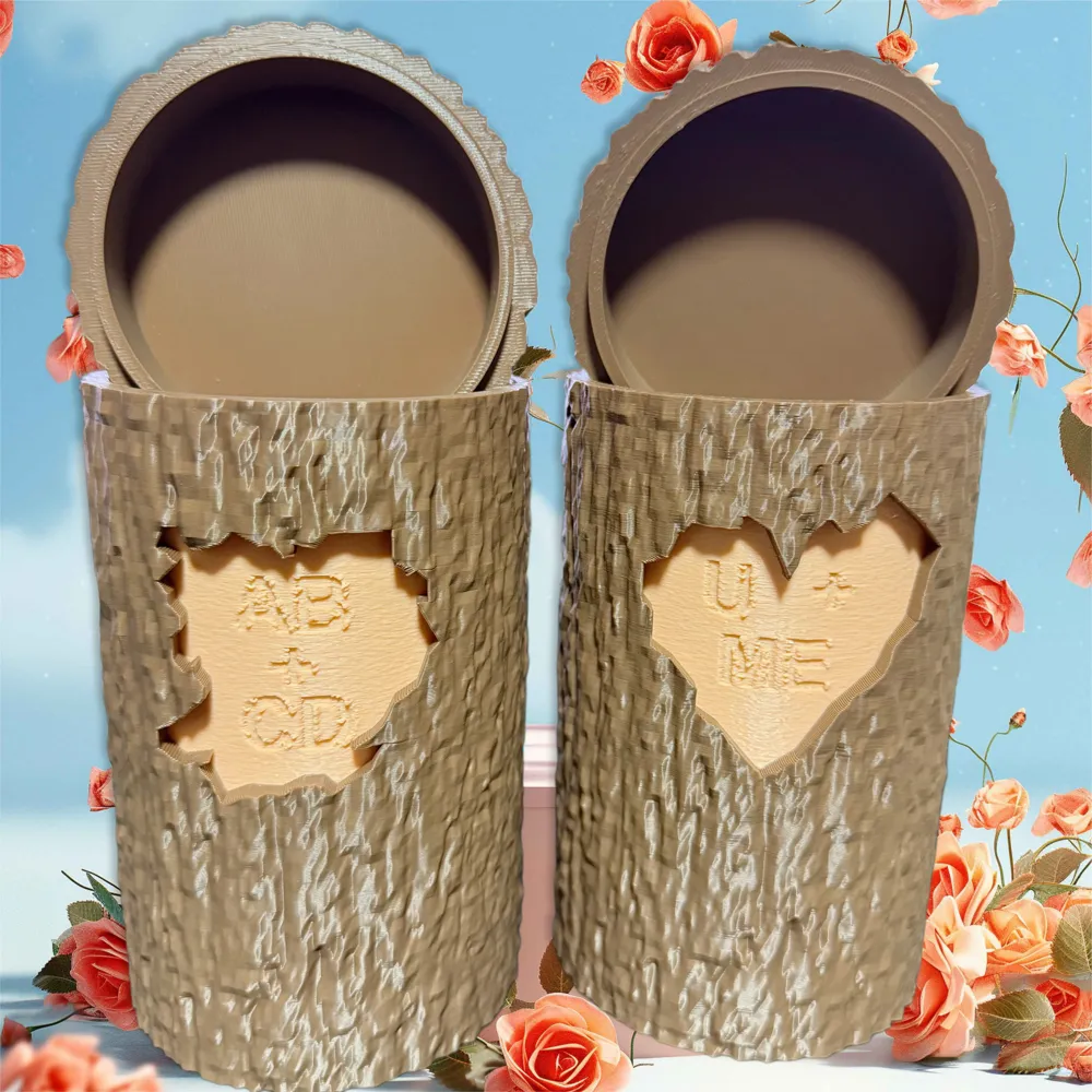 Tree Carving Storage Container - Customizable - Free 3D Print Model ...