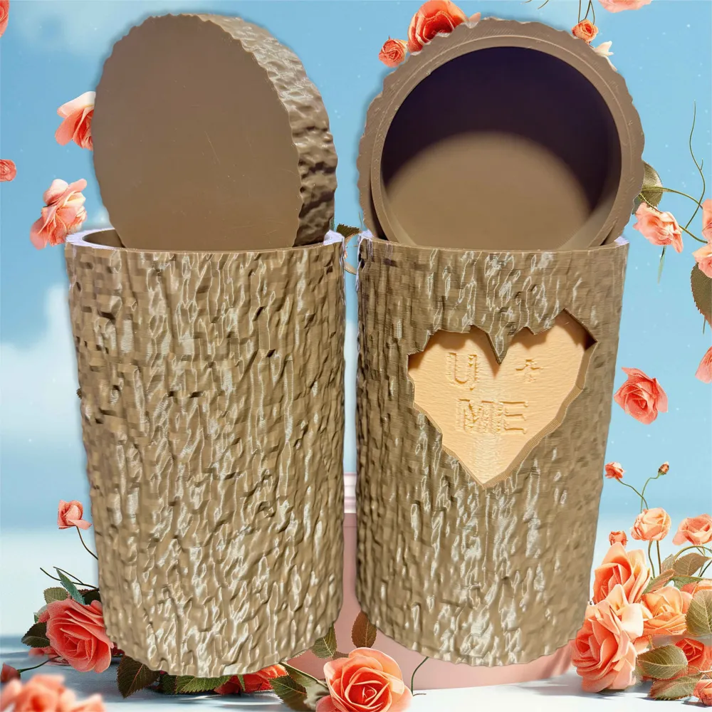 Tree Carving Storage Container - Customizable - Free 3D Print Model ...