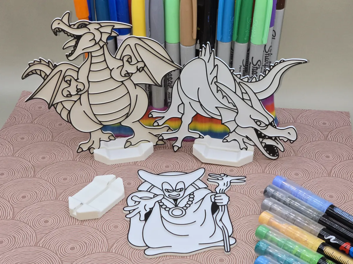 Dragon Monster Wizard Coloring Quest Craft DIY - Free 3D Print Model ...