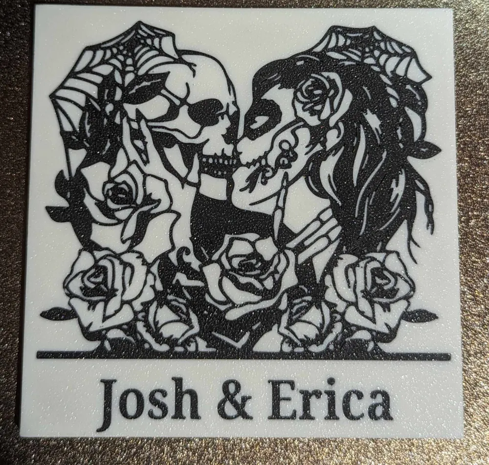 Skull Couple Wall Art by GoodLife 3D Prints and Engravings - MakerWorld