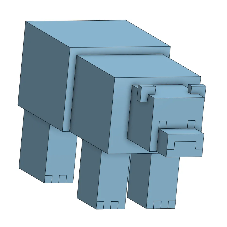 Minecraft Polar Bear Cute by Travlie - MakerWorld