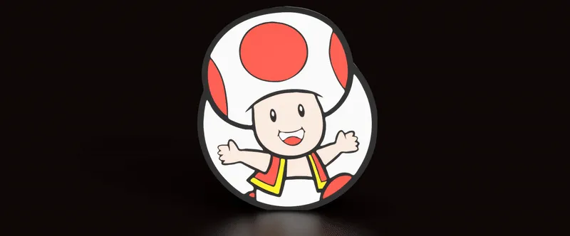 Toad - Mario world light box lamp - Free 3D Print Model - MakerWorld