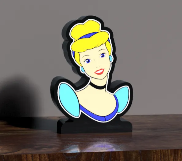 Cinderella LED Lightbox by MFDesigns3D - MakerWorld