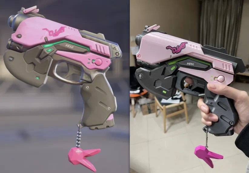 D.Va's original skin gun, a multi-part print version, requiring no AMS ...