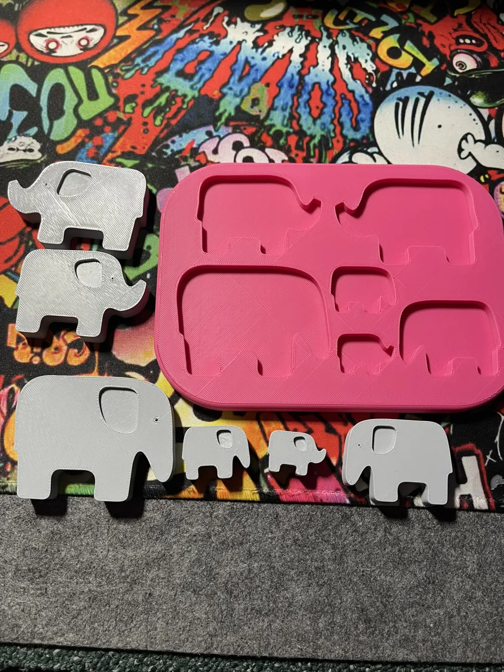 6x Elephant - insert puzzle for kids by ideat0m - MakerWorld