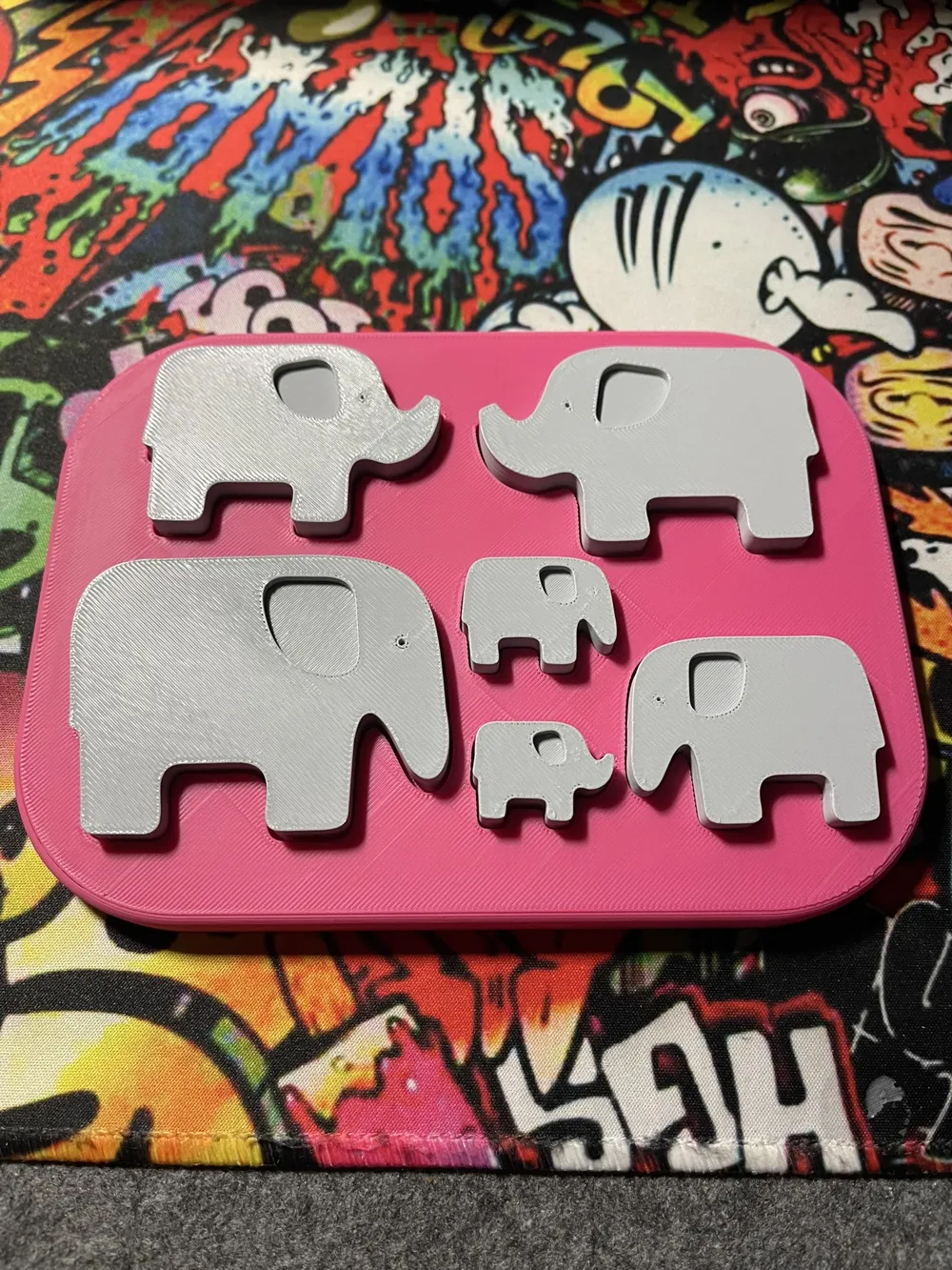 6x Elephant - insert puzzle for kids by ideat0m - MakerWorld