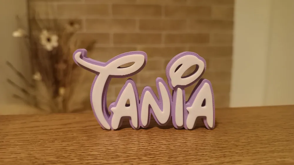 Disney Name Sign Tania Kid Room Wall Decor Tag by Fabbiotto MakerWorld ...