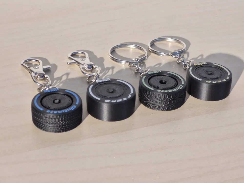 Modern F1 Wheel Keychain - Free 3D Print Model - MakerWorld