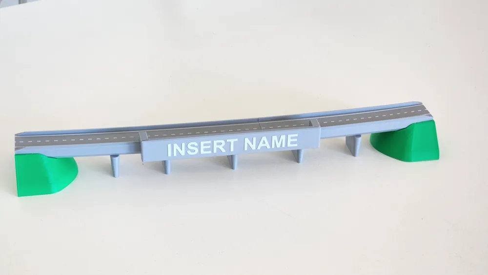 Name Plate Bridge, snap together! EDITABLE name. by Joshs - MakerWorld