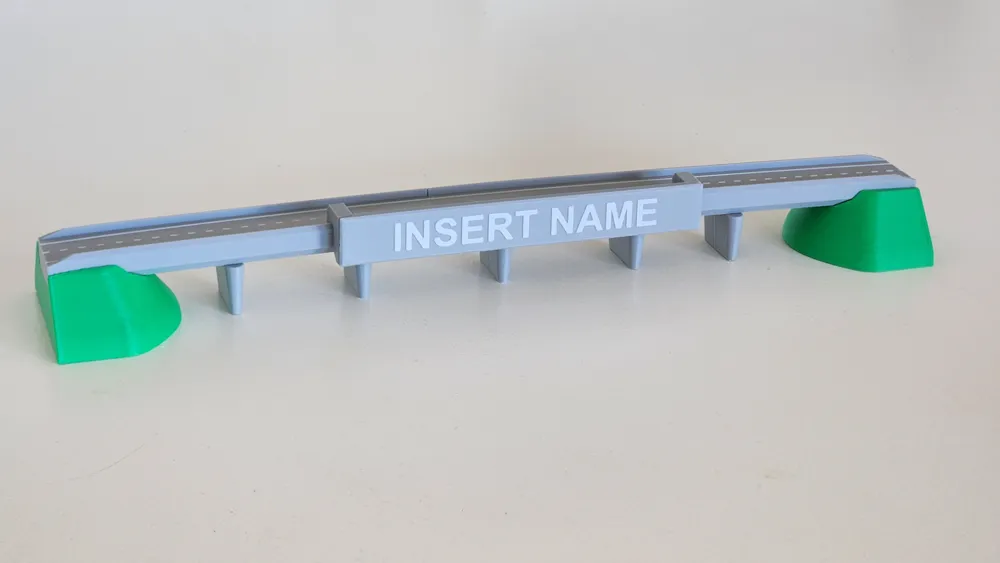 Name Plate Bridge, snap together! EDITABLE name. by Joshs - MakerWorld