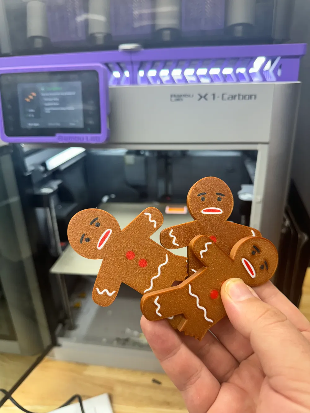 Gingerbread Fridge Magnets by Bearded Dad Designz - MakerWorld
