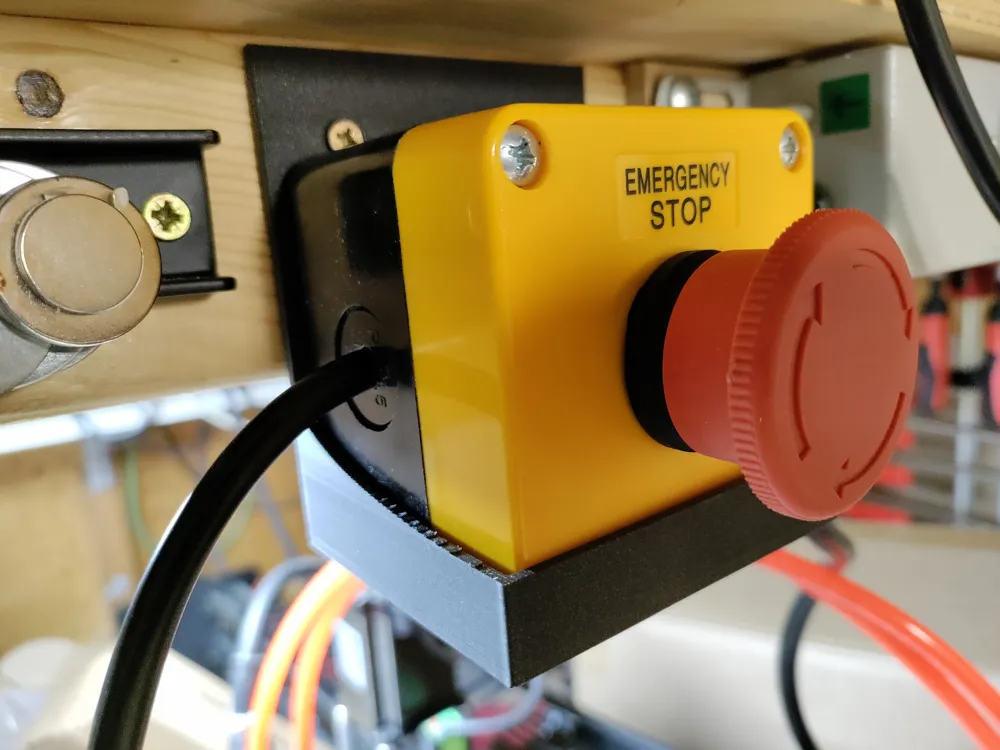 Wall Mount Emergency Stop Holder by asc_ii - MakerWorld