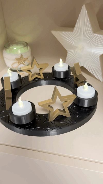LED Advent Wreath by GE3druckt MakerWorld: Download Free 3D Models