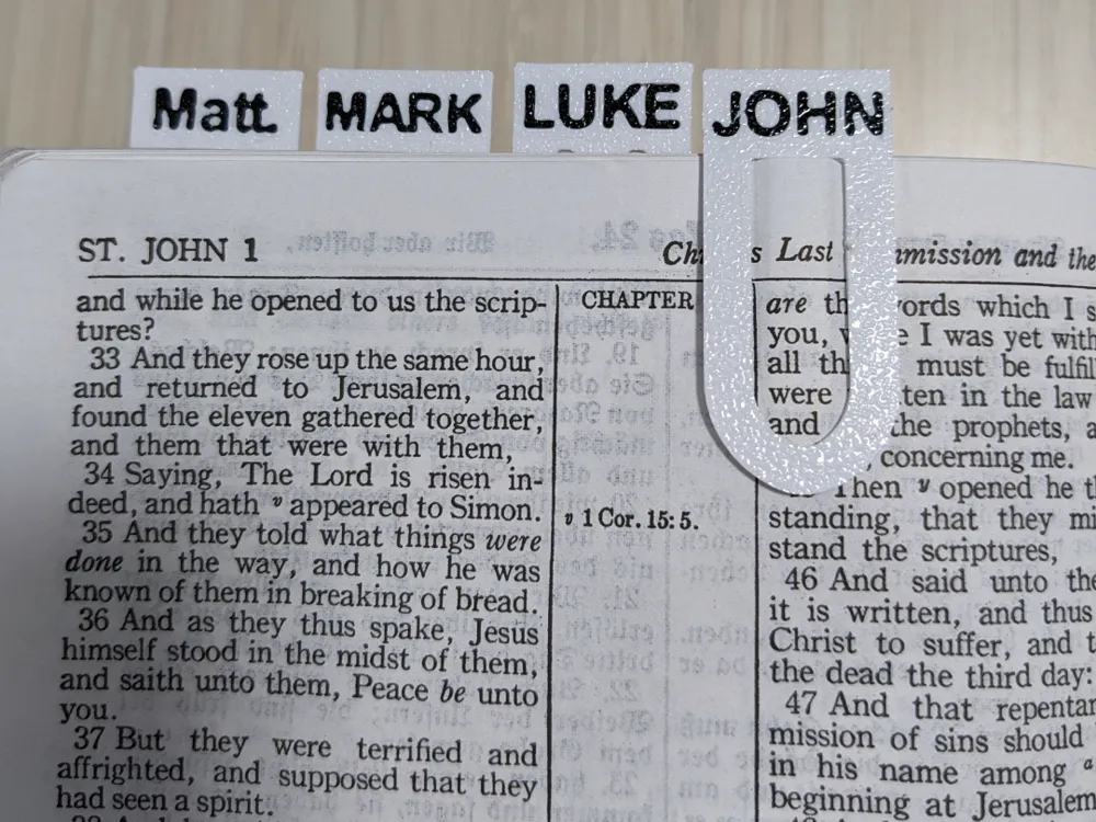 Bible Book Marks - Free 3D Print Model - MakerWorld