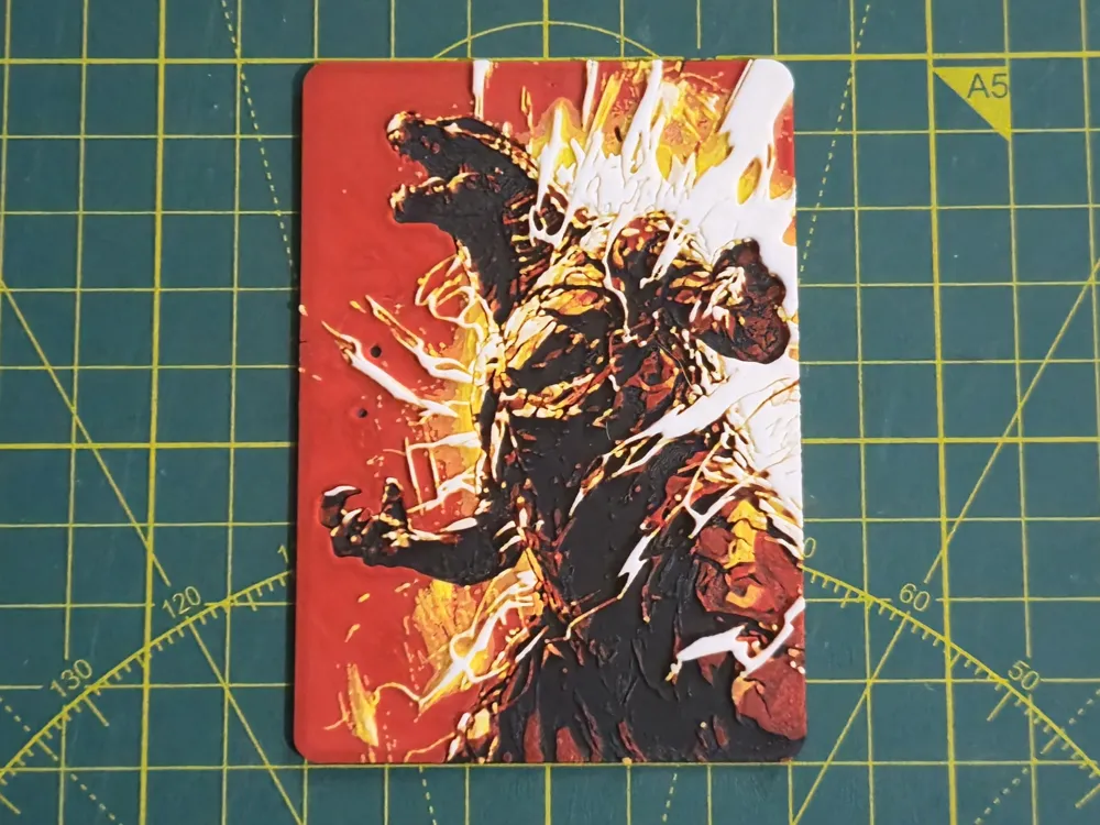 MTG Commander Deck Box inlay Godzilla HueForge - Free 3D Print Model ...