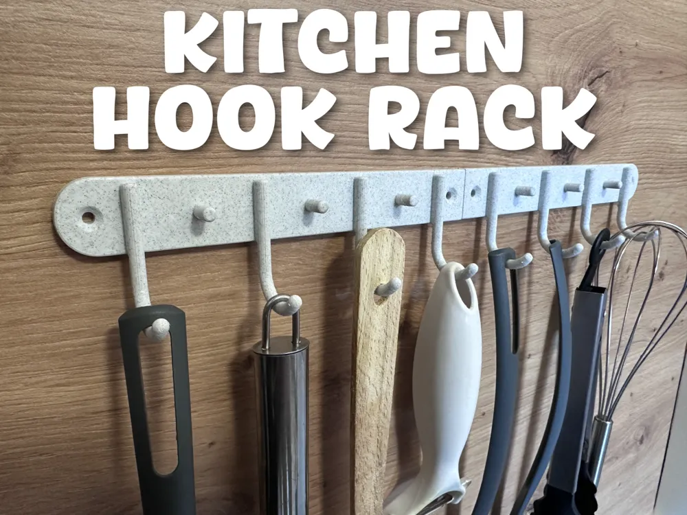 Kitchen Hook Rack by Solxie - MakerWorld