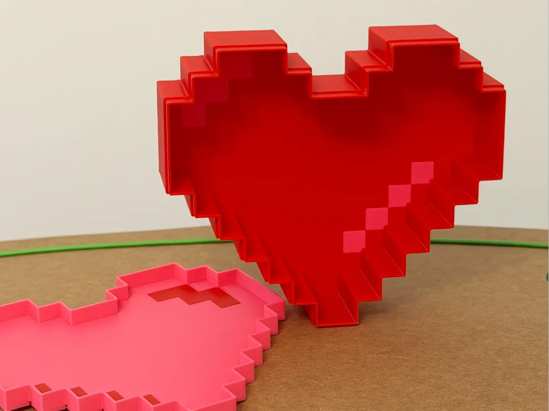 Valentine’s day heart gift box (pixel art) - Free 3D Print Model ...