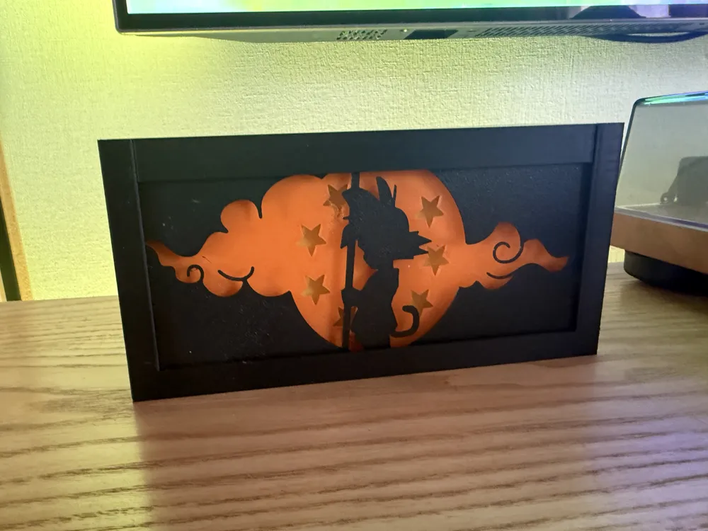 Dragon Ball Z Goku Light Box by Sphenix MakerWorld: Download Free 3D Models