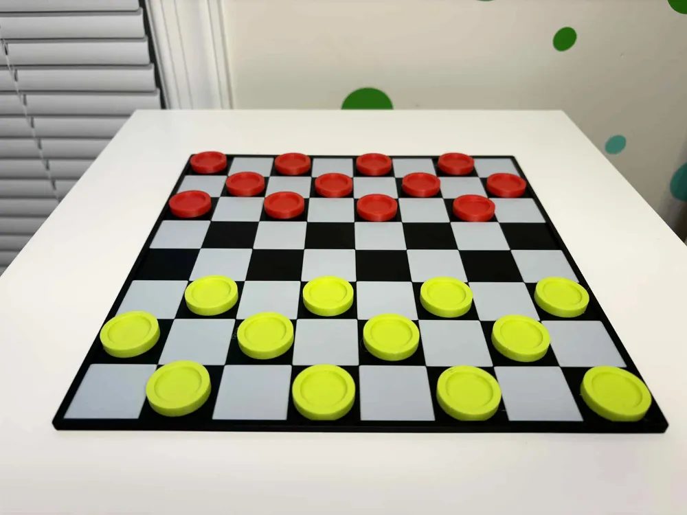Checkers board game - Free 3D Print Model - MakerWorld