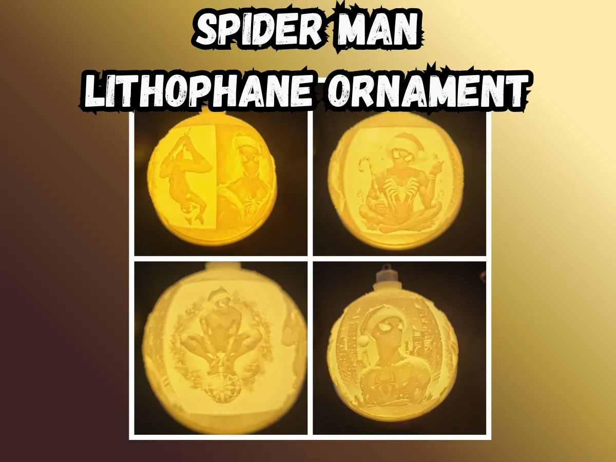 Spiderman Lithophane Christmas Ornament by Galactic Prints MakerWorld ...