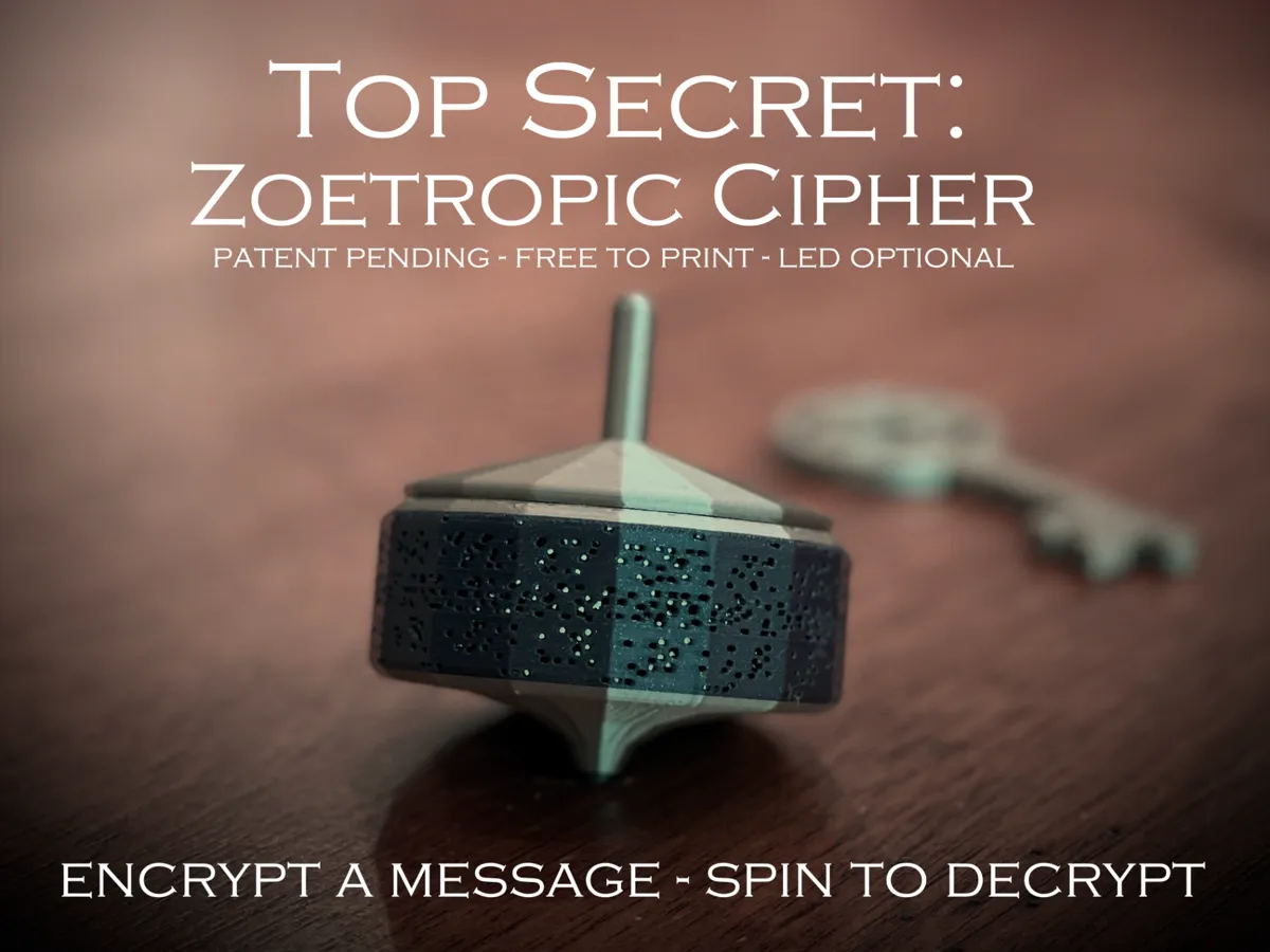 Top Secret: Zoetropic Cipher (custom illusion) by Prime Tower Designs MakerWorld: Download Free ...