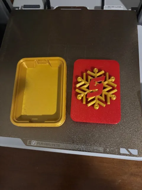 Snap On Christmas Mechanical Locking Gift Card Box - Free 3D Print ...