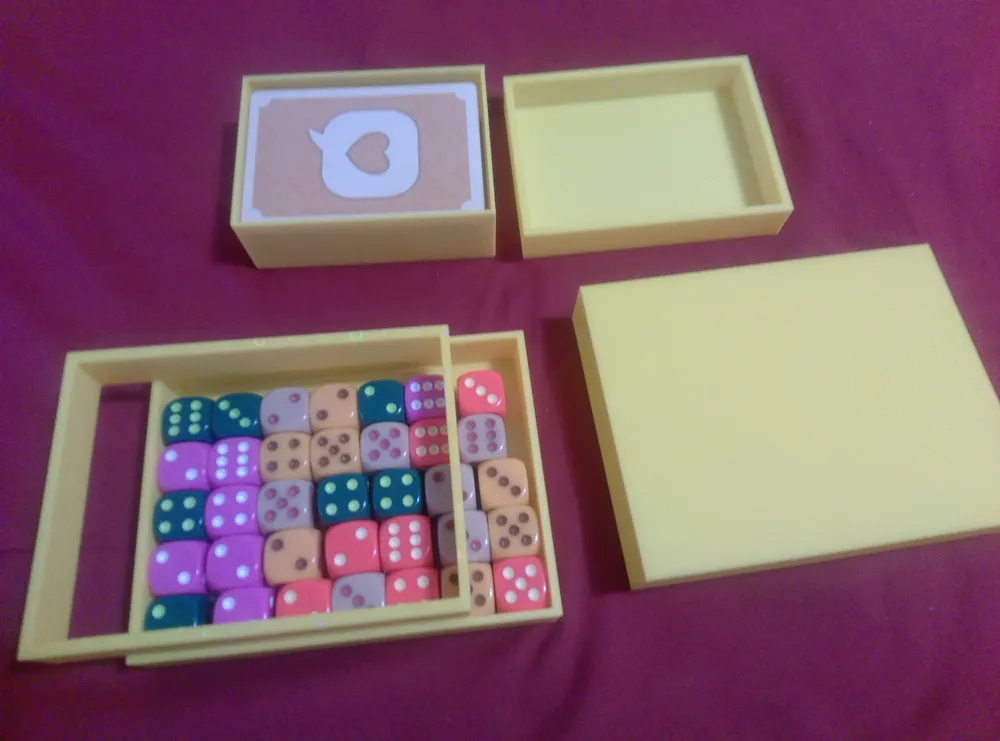 Diced Veggies Dice & Card Box & Frame - Free 3D Print Model - MakerWorld