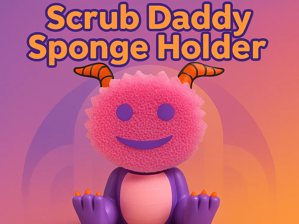 Scrub Daddy Figment Sponge Holder - Free 3D Print Model - MakerWorld