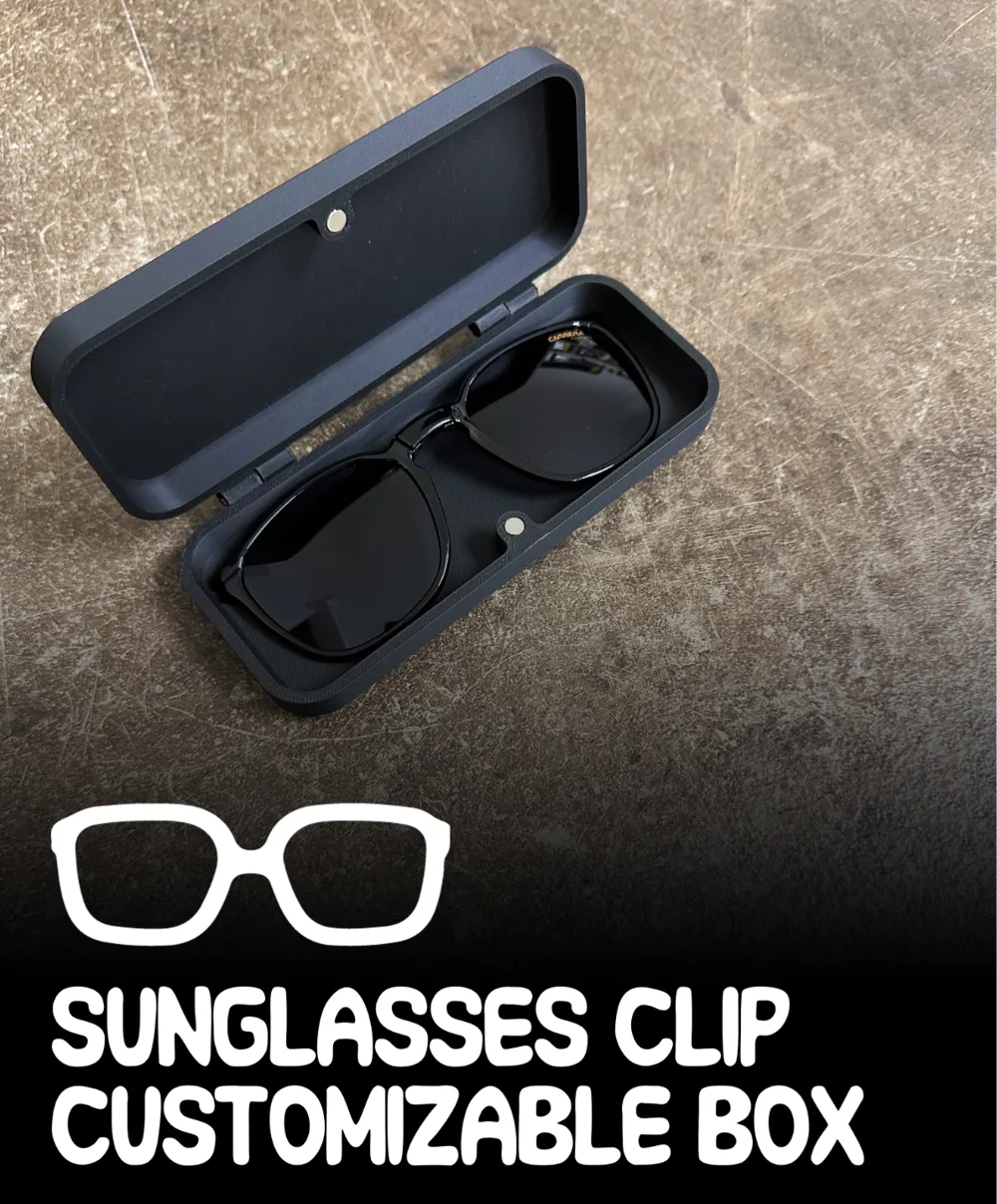 SUNGLASSES CLIP CUSTOMIZABLE BOX by 3DLND - MakerWorld