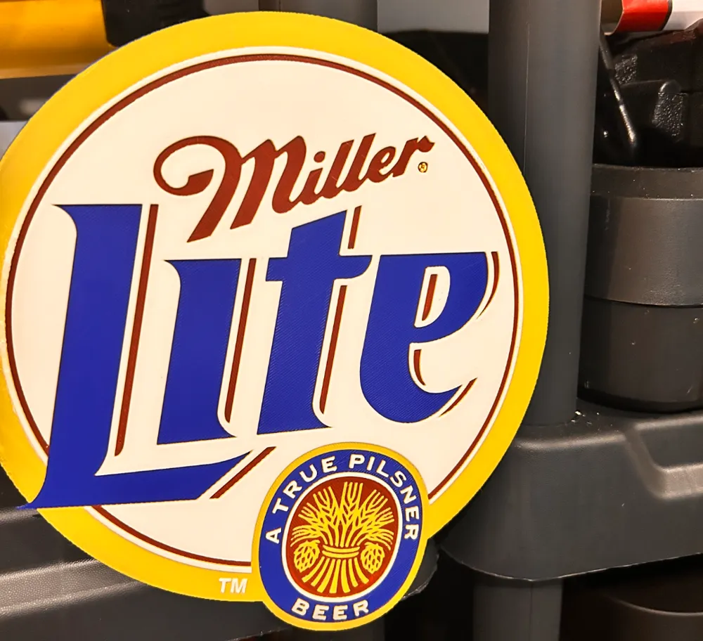 Miller Lite Beer Sign HueForge by tbosley02 - MakerWorld