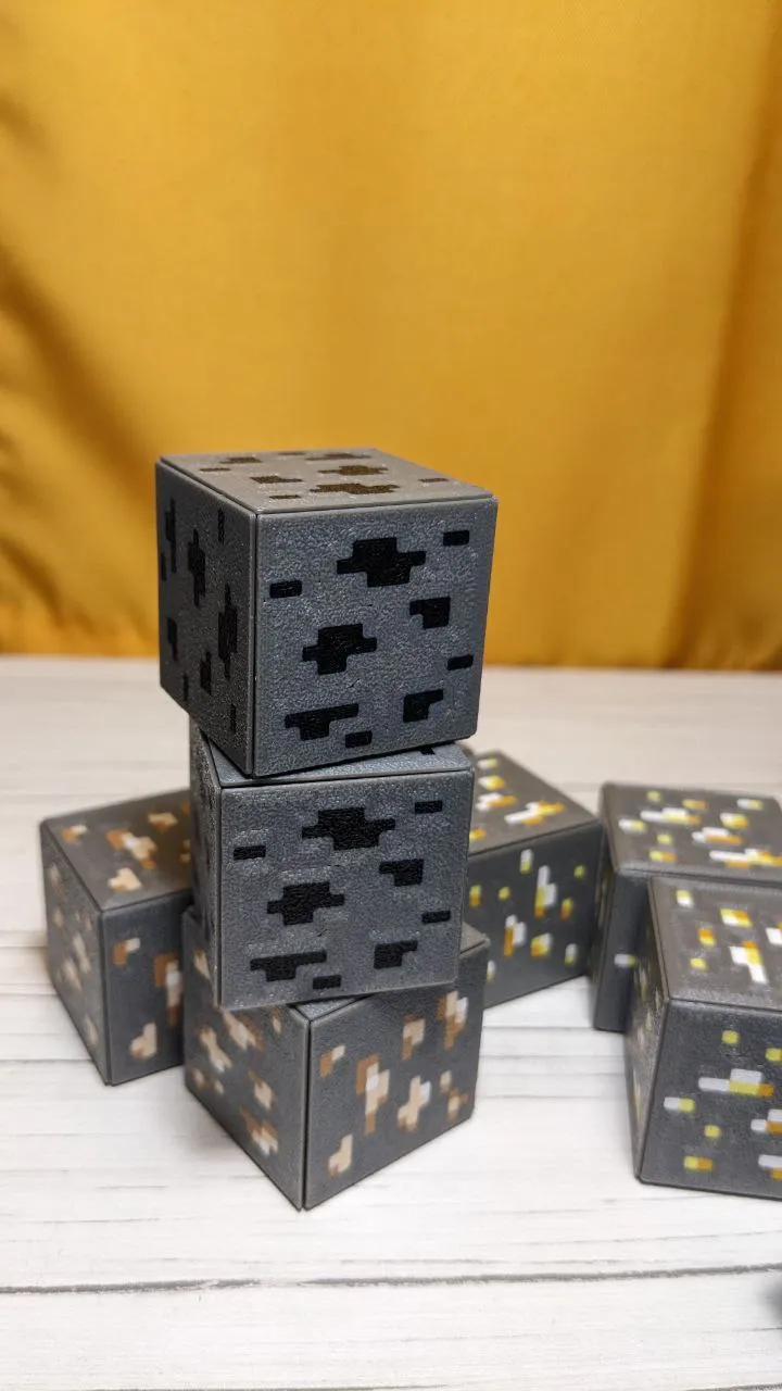 Minecraft Coal Ore Block by kirimba - MakerWorld