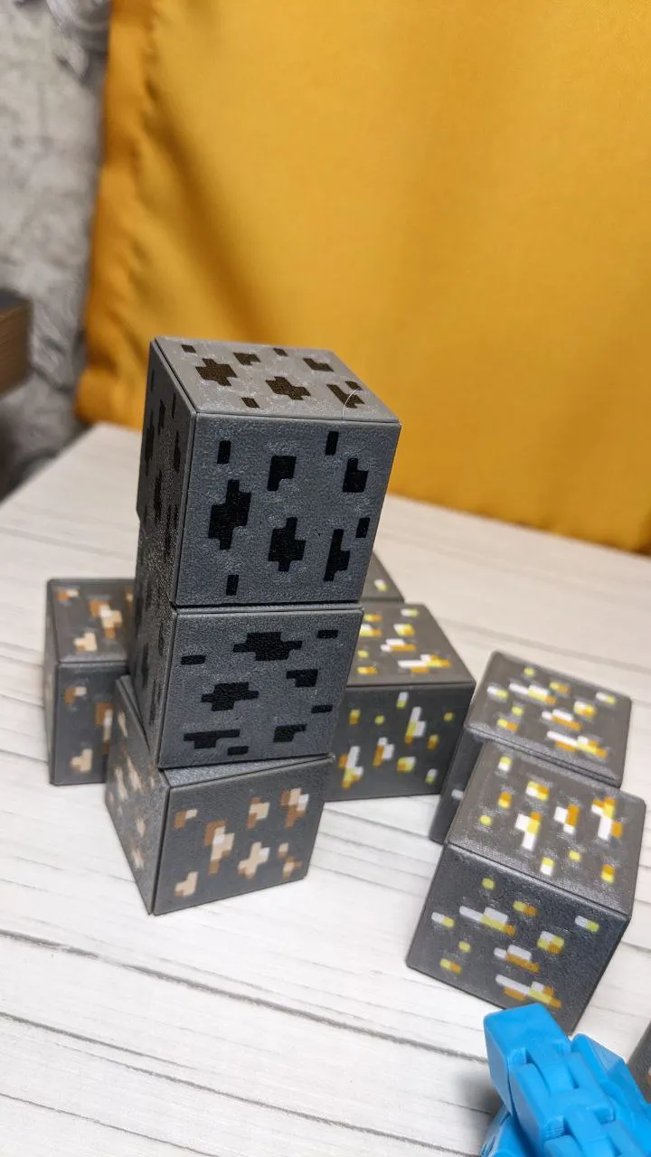 Minecraft Coal Ore Block 来自 kirimba - MakerWorld