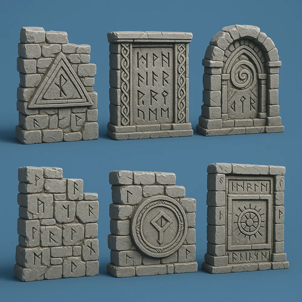 Ancient Rune Stone Walls - Free 3D Print Model - MakerWorld