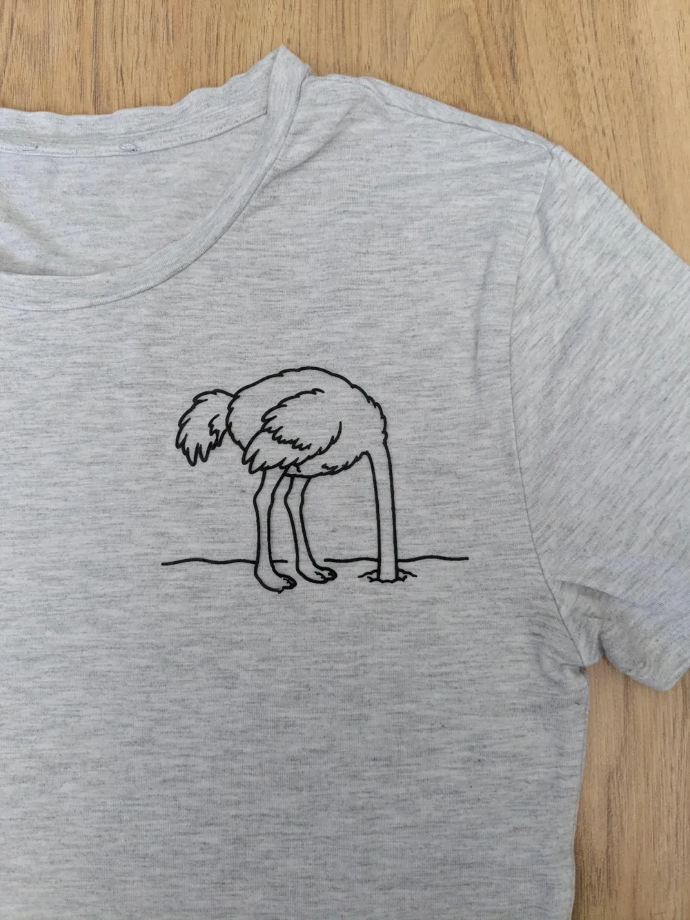 Shirt Print - Ostrich Head in the Sand - Free 3D Print Model - MakerWorld