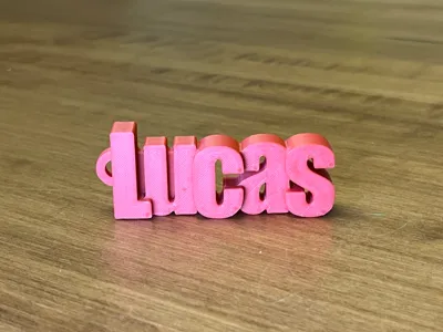Lucas Name Keychain - Free 3D Print Model - MakerWorld