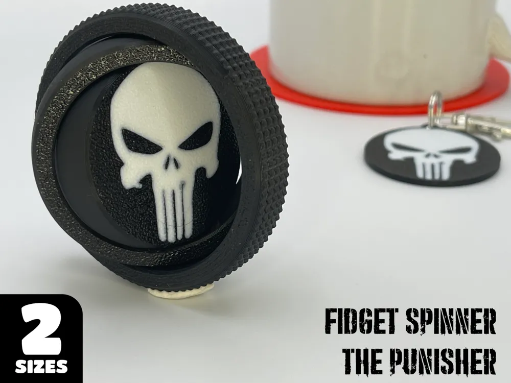 The Punisher Marvel Fidget Spinner by MalcTheOracle - MakerWorld