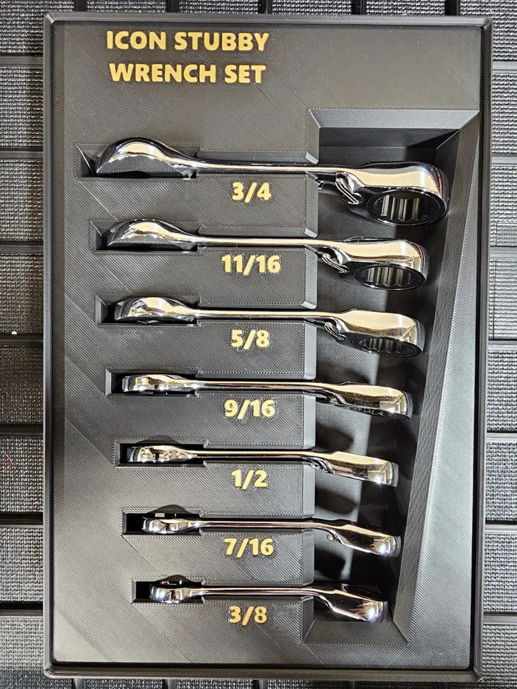 ICON SAE Stubby Ratchet Wrench Set - Gridfinity - Free 3D Print Model ...