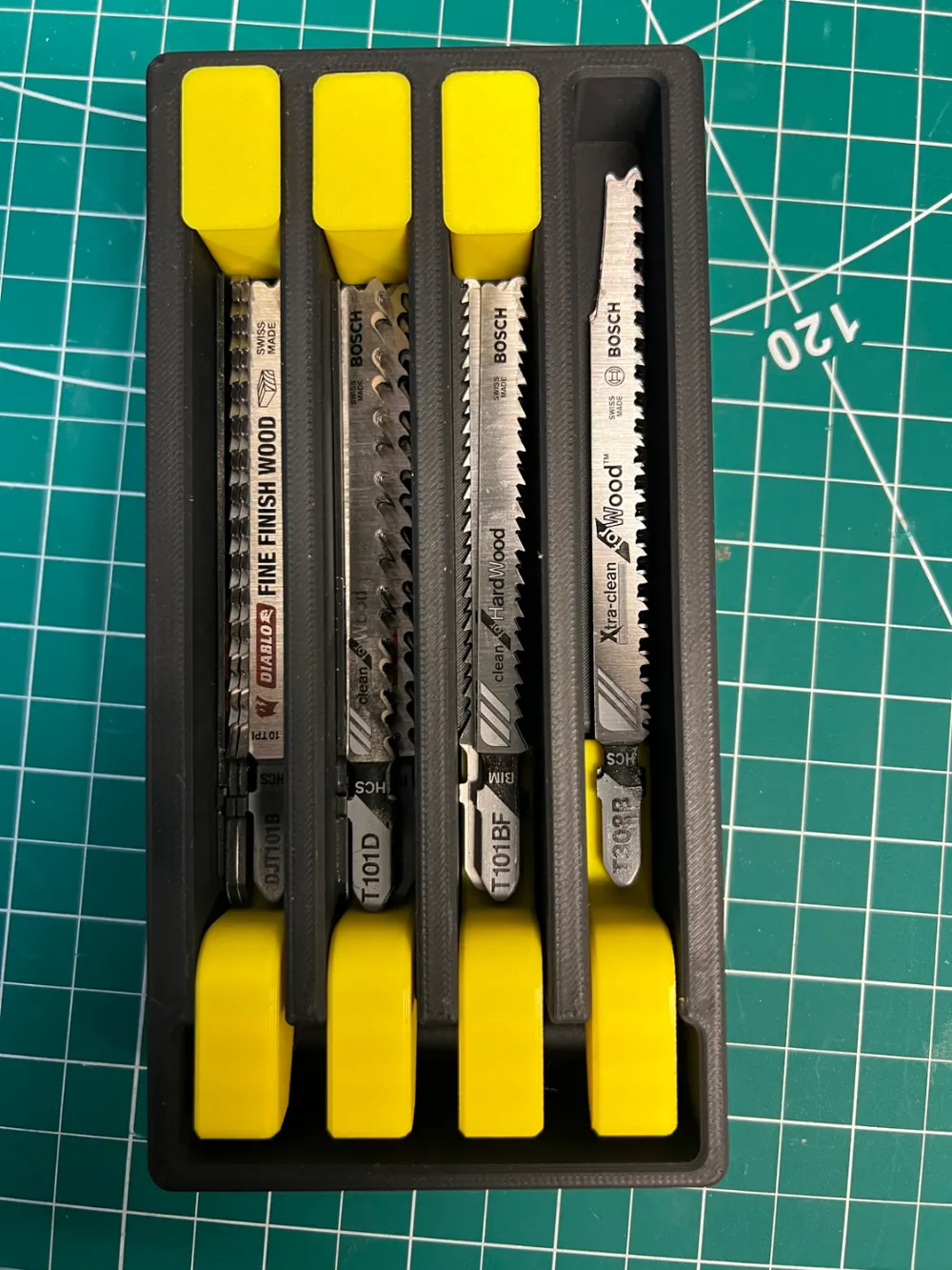 Gridfinity Jigsaw Blade Storage V2 Remixed by Longracks Labs - MakerWorld