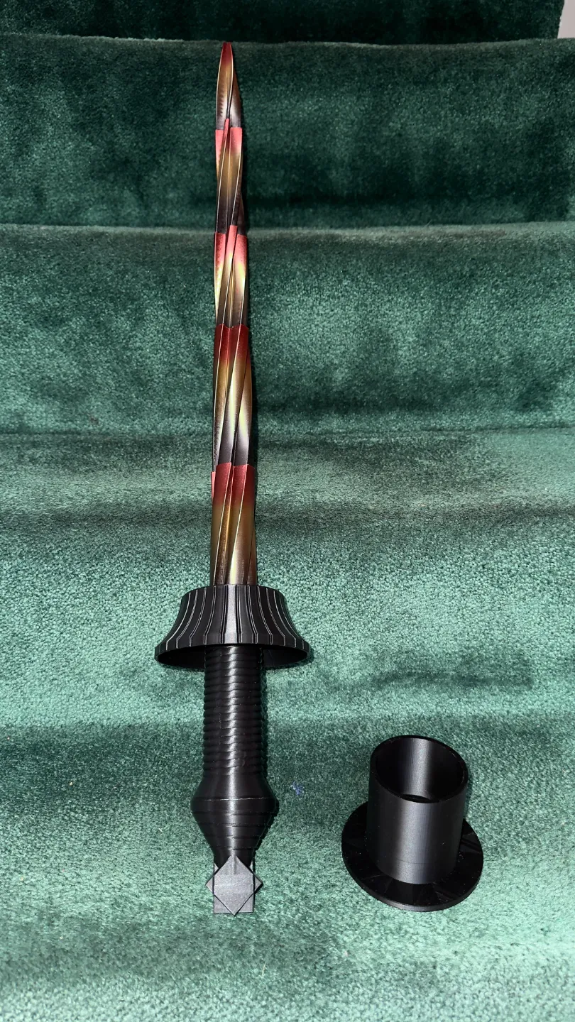 Multi Color Drill Sword with new cap and stand Remixed by Ciampion3D ...