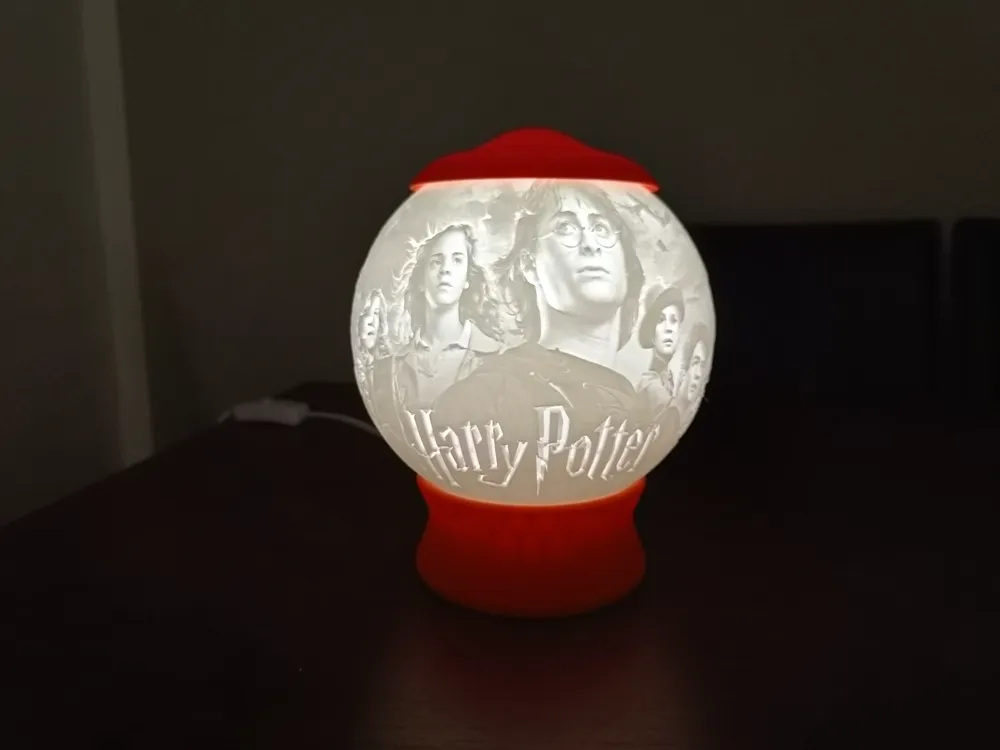Harry Potter Lithophane Night Light Lamp - Free 3D Print Model - MakerWorld