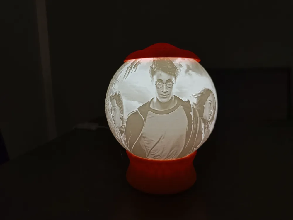 Harry Potter Lithophane Night Light Lamp - Free 3D Print Model - MakerWorld