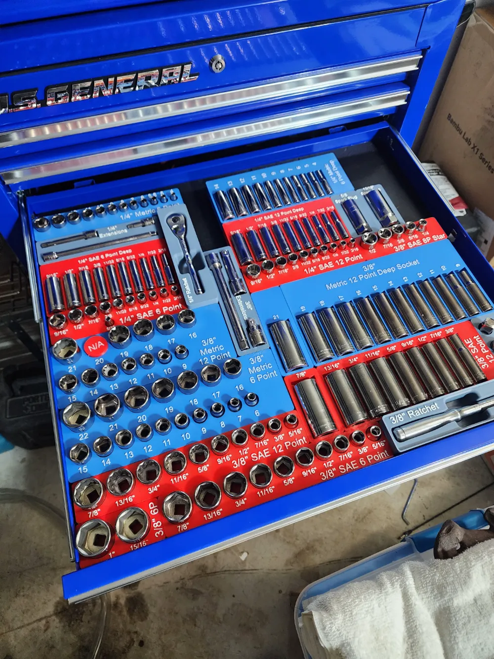 3/8" Ratchet holder gridfinity by Fabrication Labs - MakerWorld