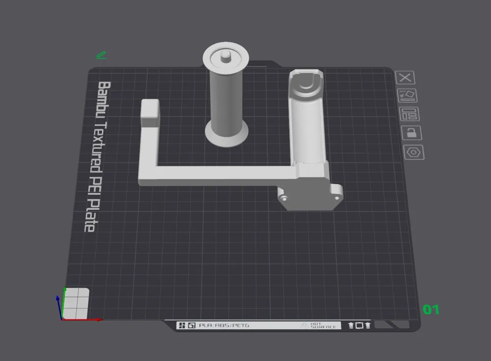 Spool Holder Roller Bambu with filament guide M10 Remixed by Alex-W ...
