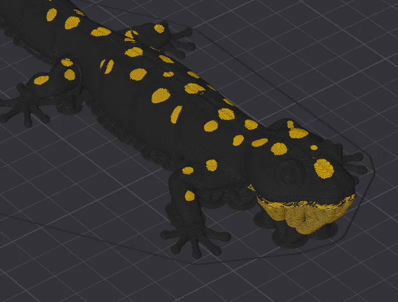 Realistic Flexi Salamander (Spotted) - Free 3D Print Model - MakerWorld