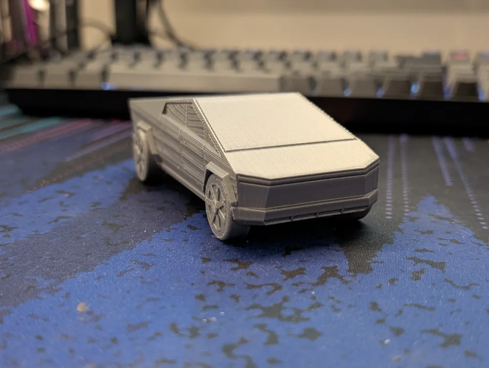 Tesla CyberTruck print in place with moving wheels by Manifold3D ...