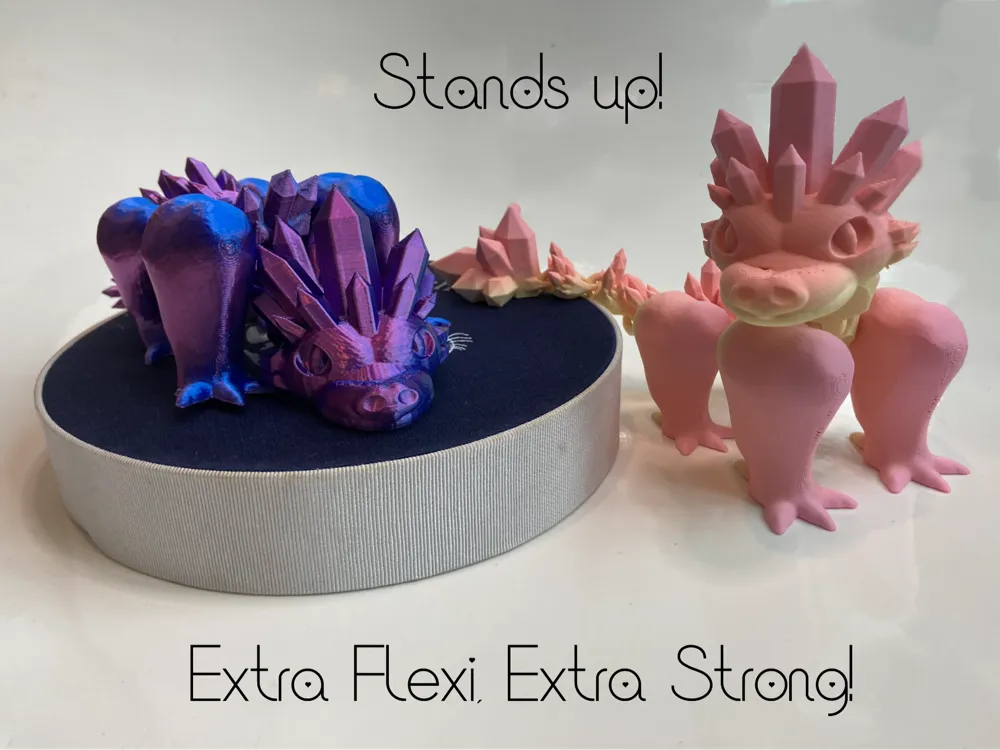 X-strong X-flex cute crystal dragon that stands up by ...