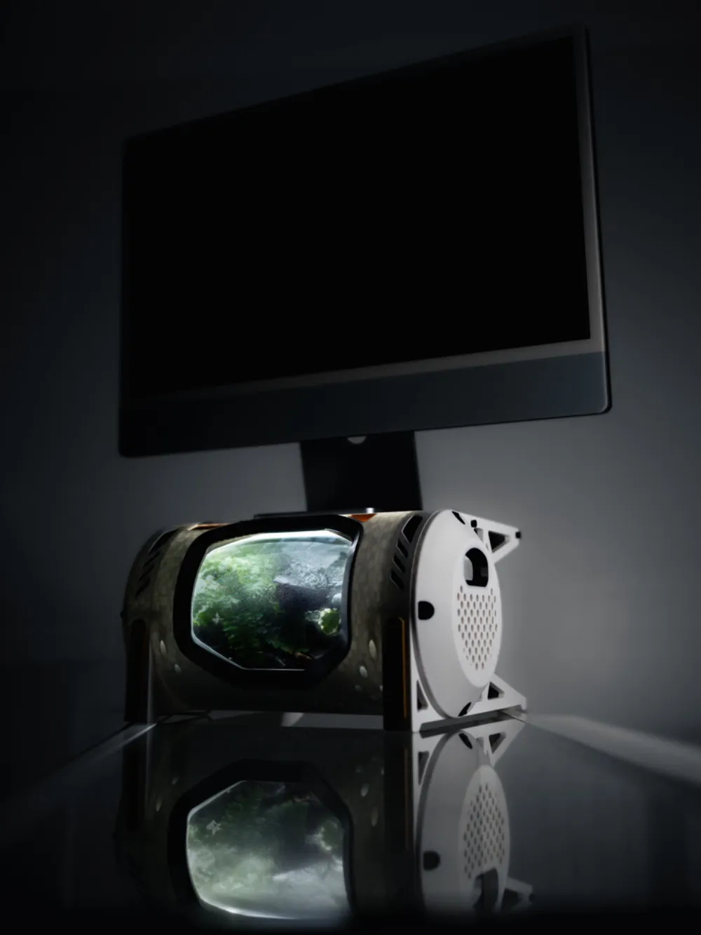 Spaceship Terrarium Monitor Riser by DKprints - MakerWorld